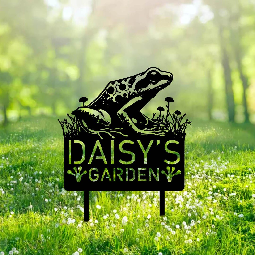 Custom Toad Metal Memorial Garden Stake Personalized Pet Animal Grave ...