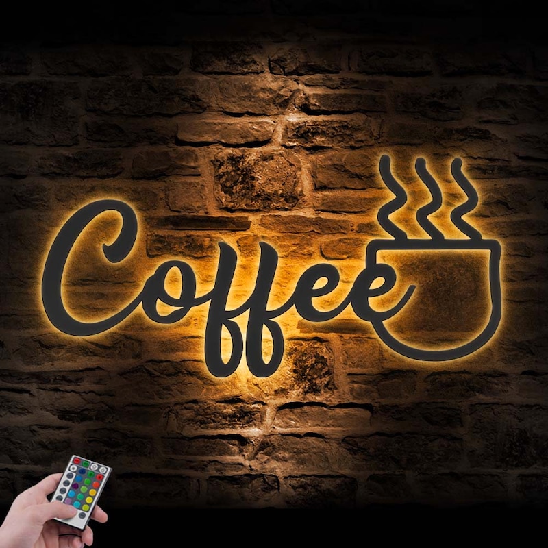 Light up Coffee Sign - Etsy