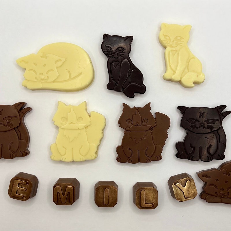 Cat Shaped Chocolate - Etsy UK
