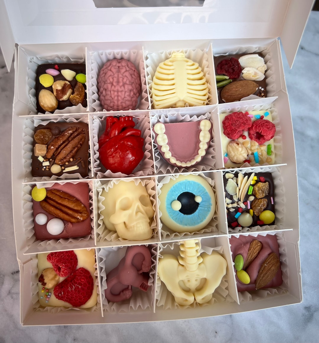 Chocolate Gift Set/anatomy Themed Set/brain/heart/skulls/eyeball/teeth ...