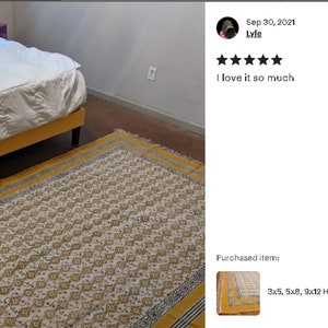 Hand Block Print Cotton Carpet Bohemian Runner Living Room Rug Stair ...