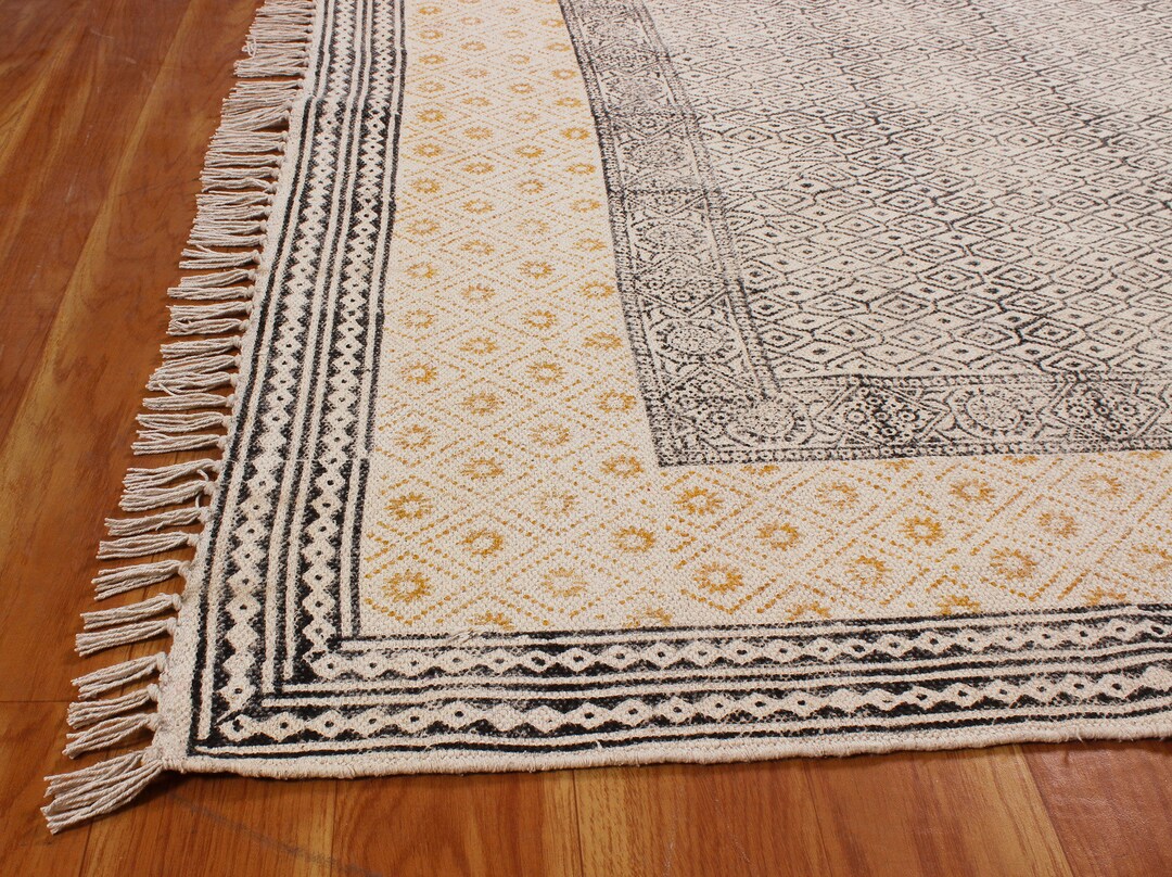 Handmade Rug Indian Boho Kitchen Kilim Large Area Rug Outdoor - Etsy