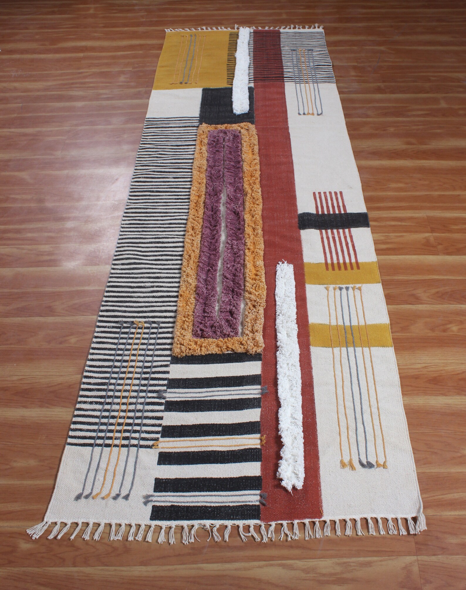 Hand Block Print Rug Handmade Runner Rug Woven Cotton Rug - Etsy