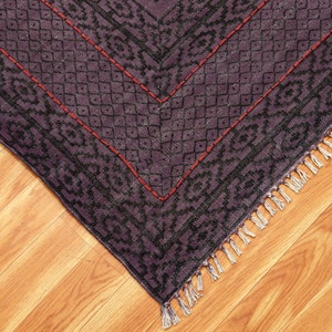 Indian Handmade Square Rug Hand Block Print Area Rug Living Room Kilim ...