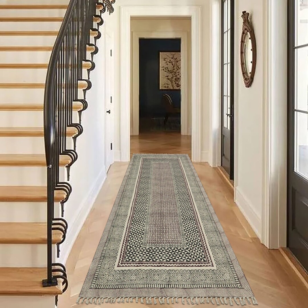 Extra Large Runner Rug Stair Runner Rug Hand Washable Runner Cotton ...