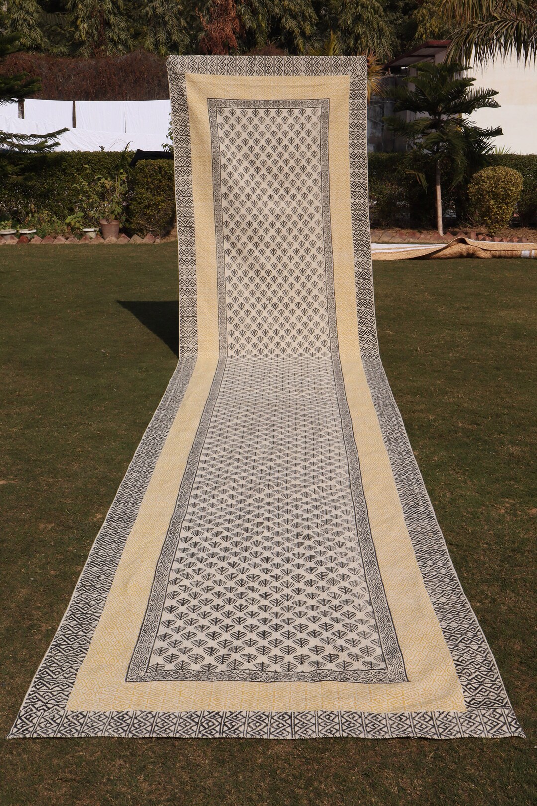 Large Runner 4x20 Feet Indian Handmade Runner Rug Hand Block Printed ...