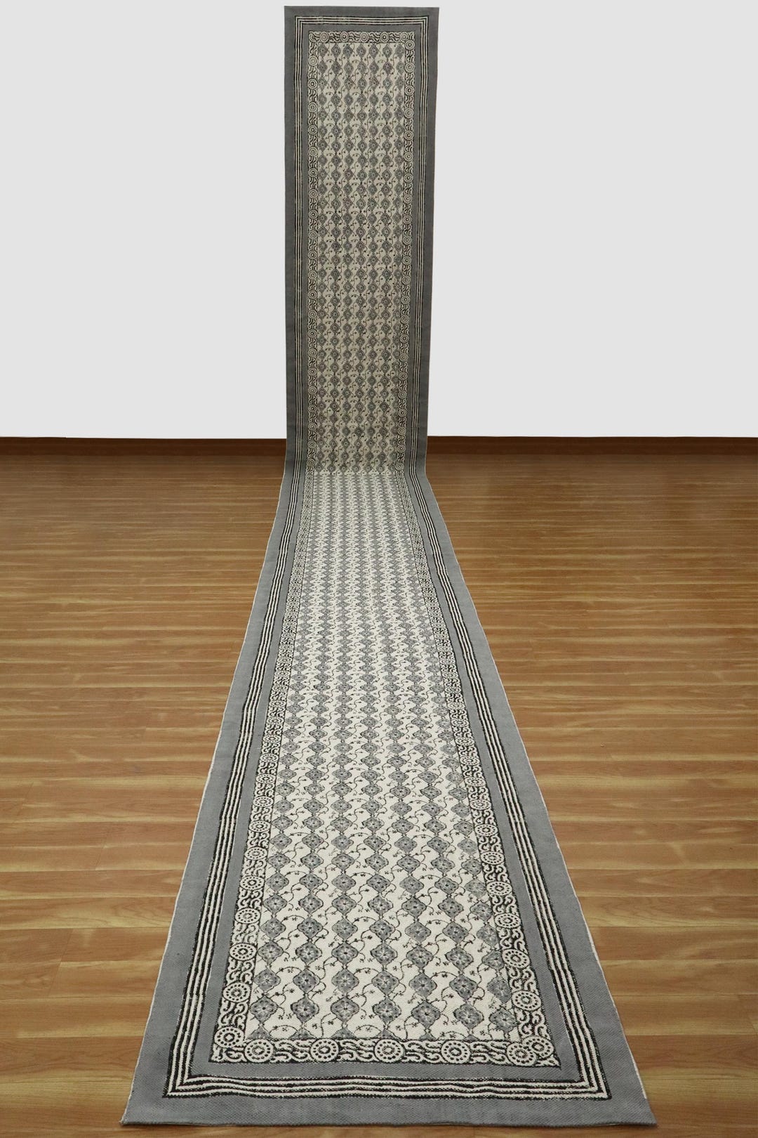 Large Hallway Stair Runner Grey Beige Cotton Runner Rug Kitchen ...