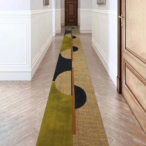 Olive Green/ Black Runner Rug Kilim Cotton Rug Dining Room Rug Hand ...