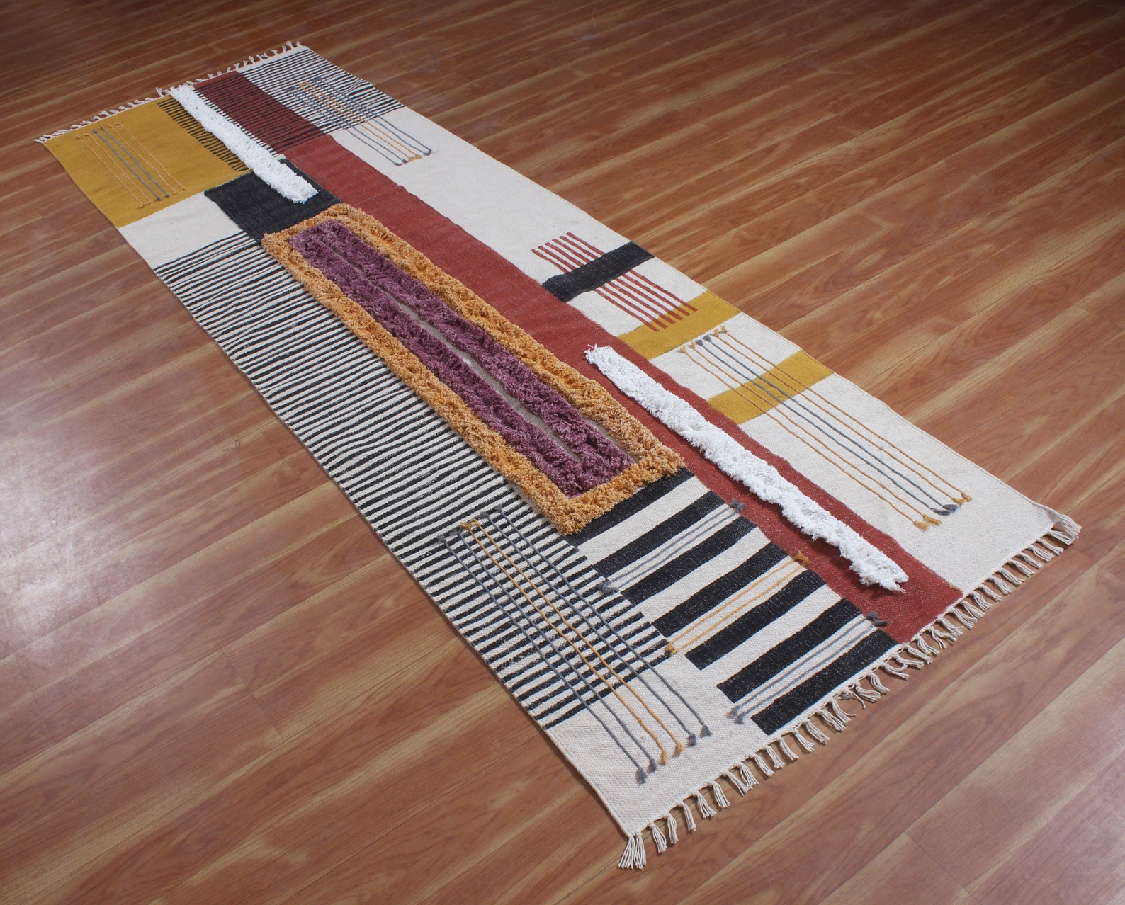 Hand Block Print Rug Handmade Runner Rug Woven Cotton Rug - Etsy