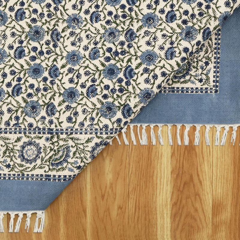 Indian Block Print Rug Green - Etsy