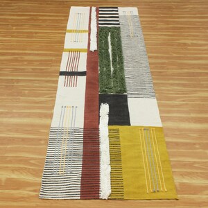 Hand Block Print Rug Handmade Runner Rug Woven Cotton Rug Kitchen ...
