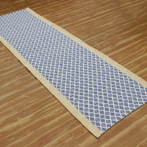 Extra Large Blue Runner Stair Runner Rug Block Printed Cotton Runner ...