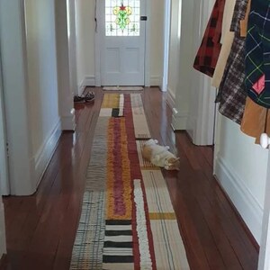 Hand Block Print Rug Handmade Runner Rug Woven Cotton Rug Kitchen ...