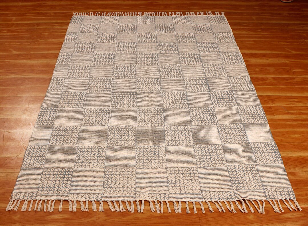 Gray Square Rug Indian Cotton Rug Square Area Rug Bohemian - Etsy