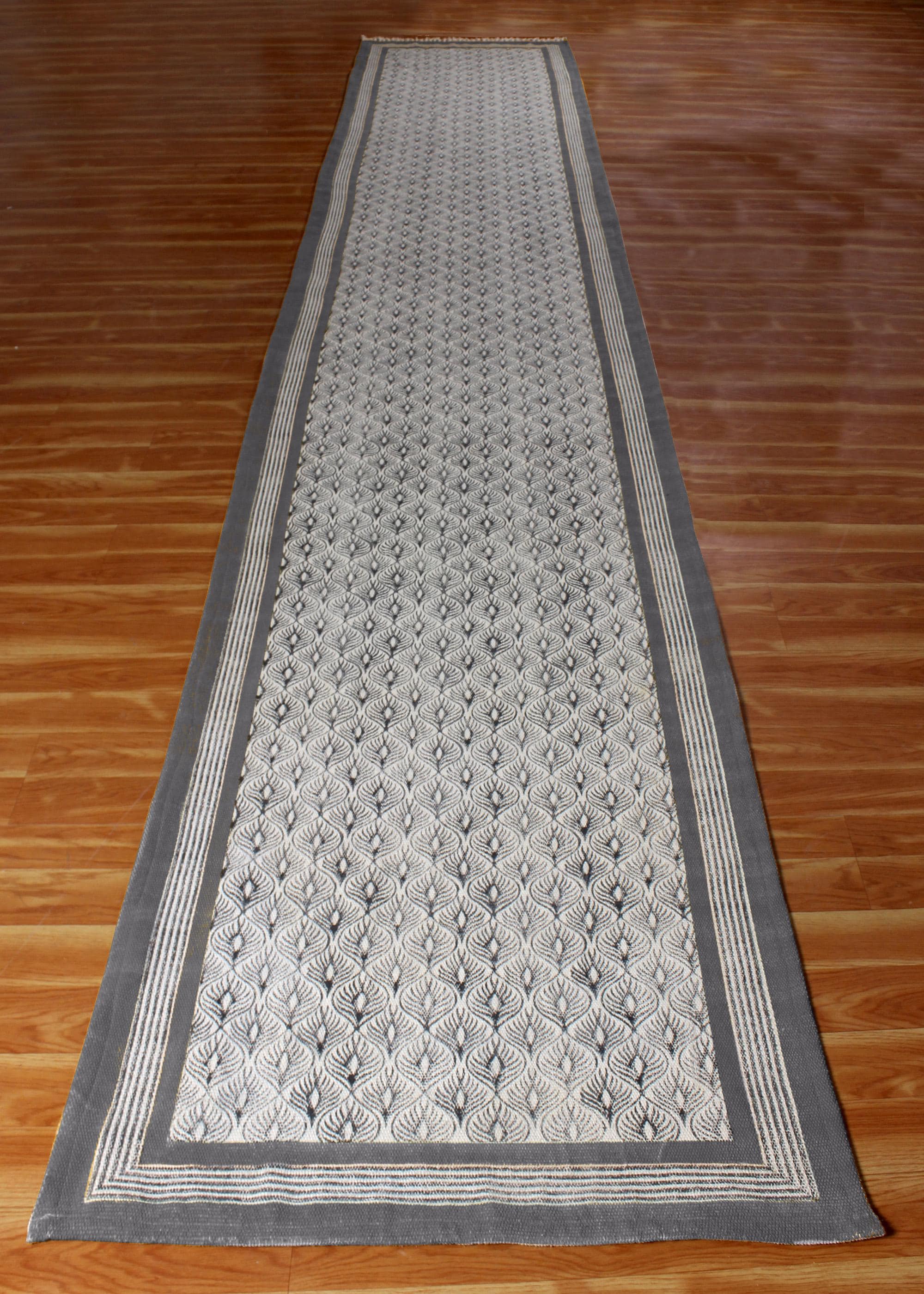 Hand Block Print Cotton Rug: Bohemian Stair Runner, Custom Size - Etsy