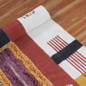 Hand Block Print Rug Handmade Runner Rug Woven Cotton Rug - Etsy