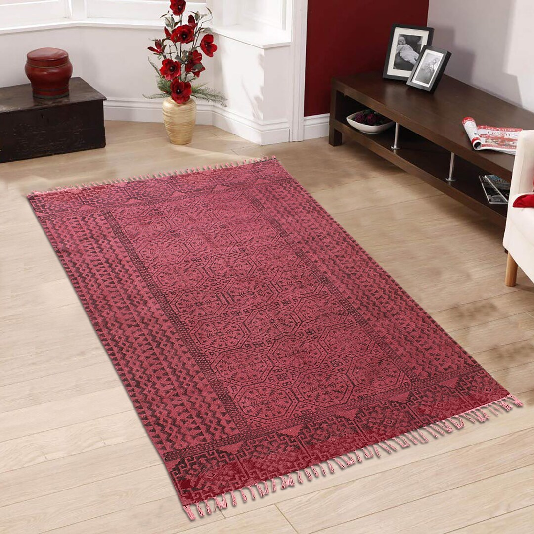 Indian Rug Cotton Rug, Hand Woven Rug, Area Rug, Decor Rug, Rustic Rug ...
