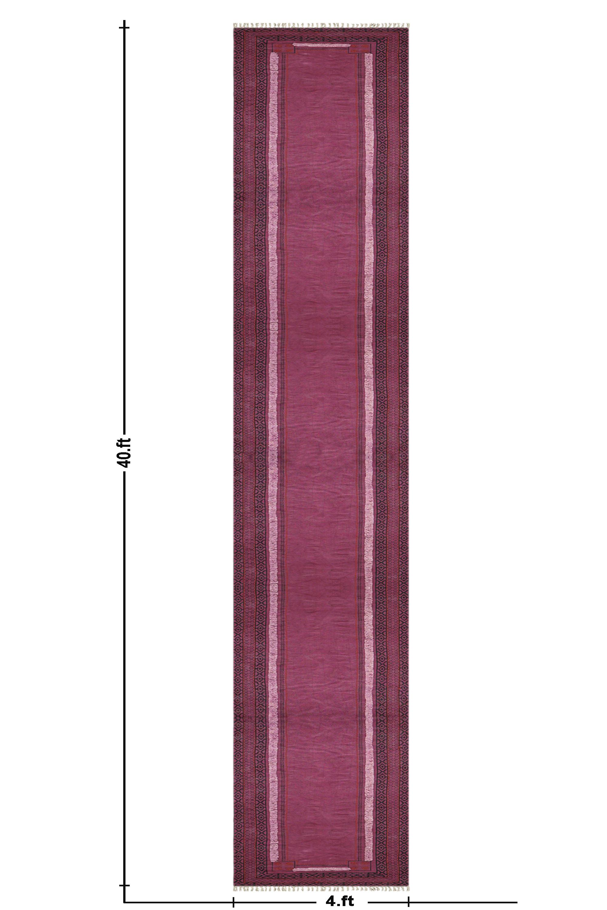 Purple Cotton Hallway Runner Rug, Handwoven Boho Area Rug - Etsy
