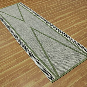 Extra Large Runner Green Cotton Rug Hallway Runner Rug Handmade Rug ...