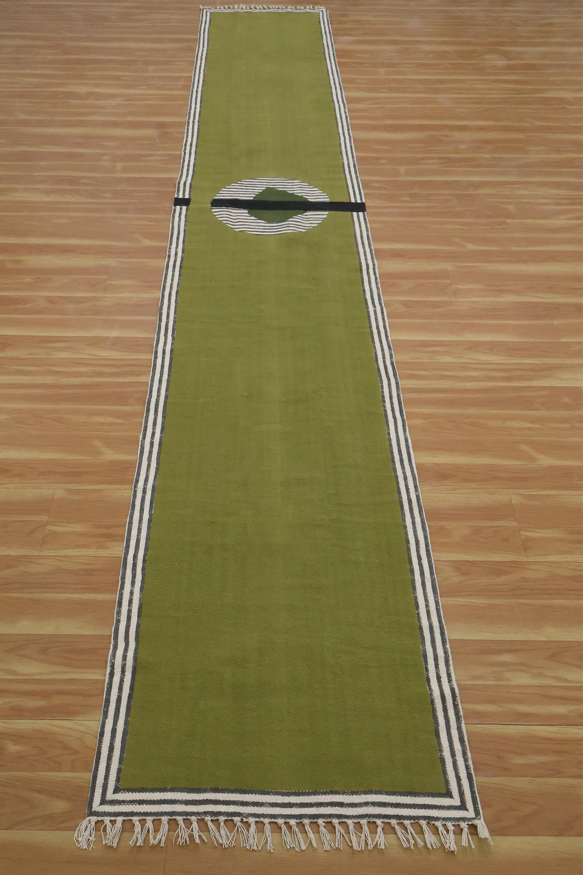Olive Green Cotton Rug Block Print Rug Hallway Runner Outdoor Rug ...