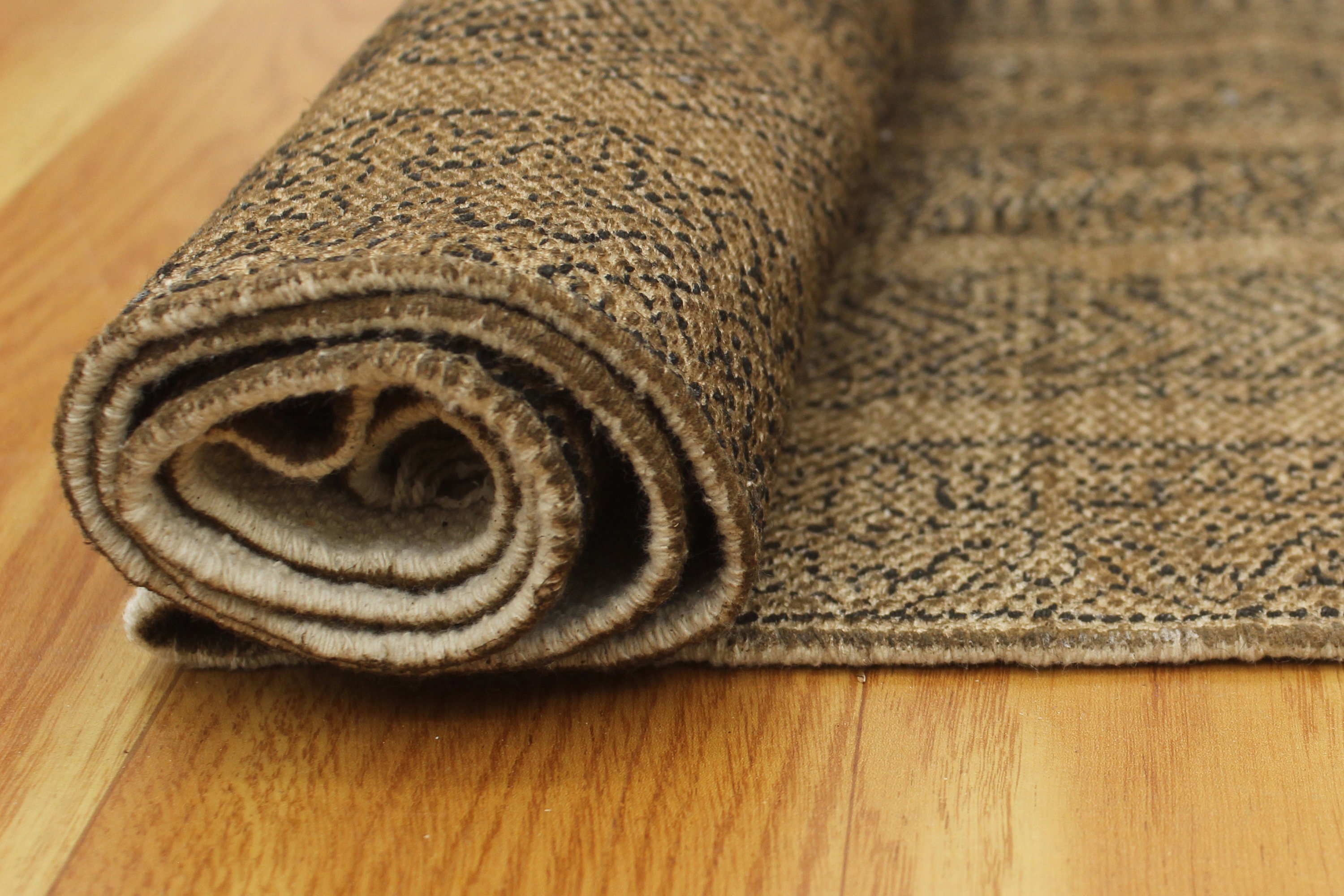 Bronze Runner Rug, Hand Block Print Cotton Dhurrie Kilim - Etsy