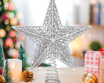 Christmas Tree Star Topper Silver - Etsy