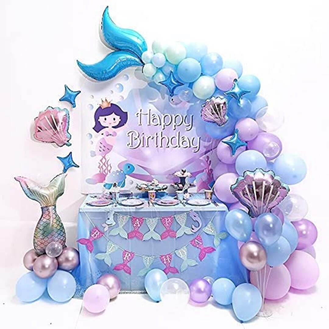 Party 87pcs Mermaid Tail Balloon Garland Little Mermaid Ballon - Etsy