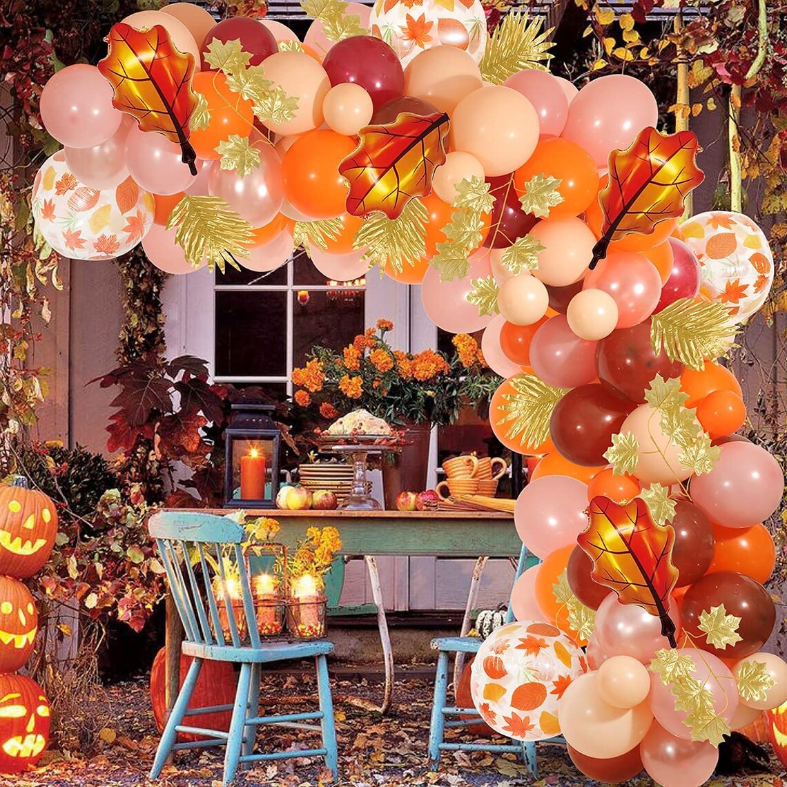 Fall Balloons Garland Kit157 Pack Orange Brown Confetti | Etsy
