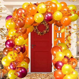 Fall Balloon Garland Arch Kit With Orange Balloons and - Etsy