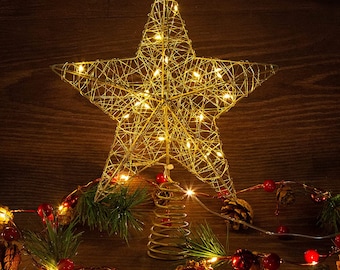 Rustic Christmas Tree Topper - Etsy