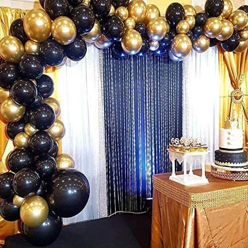 111PCS Black Gold and Silver Balloon Garland Arch Kit Metallic - Etsy