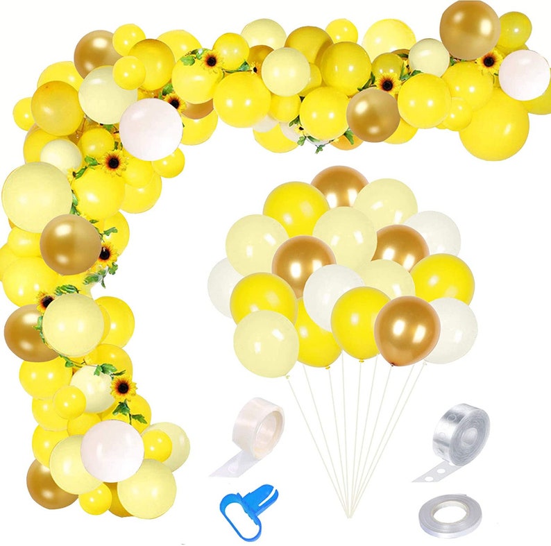 Sunflower Lemonade Party Balloon Garland Kit Yellow Pastel - Etsy