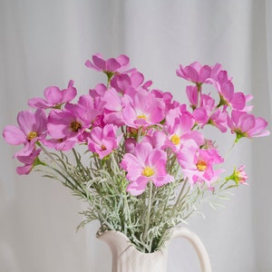 24'' Artificial Cosmos Flowers, Realistic Faux Flower, Silk Cosmos Stem ...