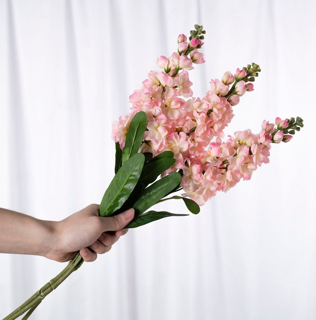 Matthiola Incana Artificial Flower, Realistic Faux Flower, Matthiola ...