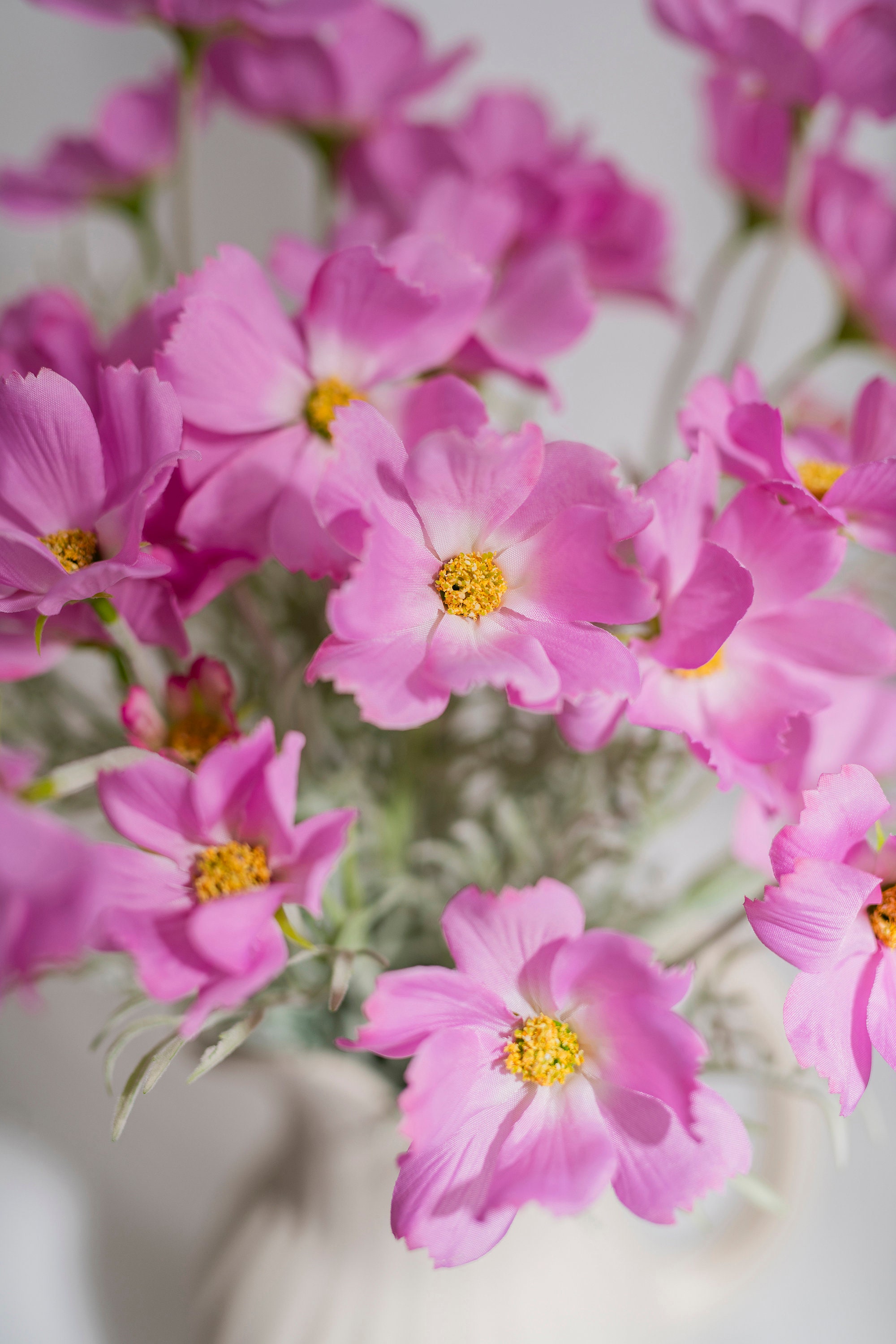 24'' Artificial Cosmos Flowers, Realistic Faux Flower, Silk Cosmos Stem ...