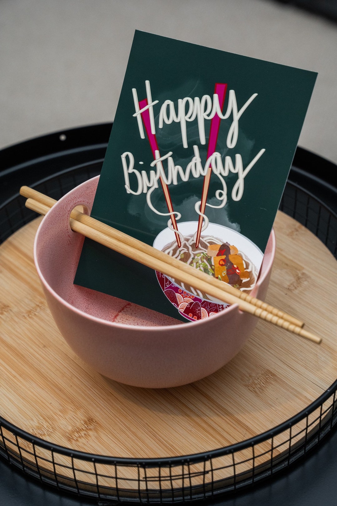 Happy Birthday - Ramen - Handmade Card - Etsy