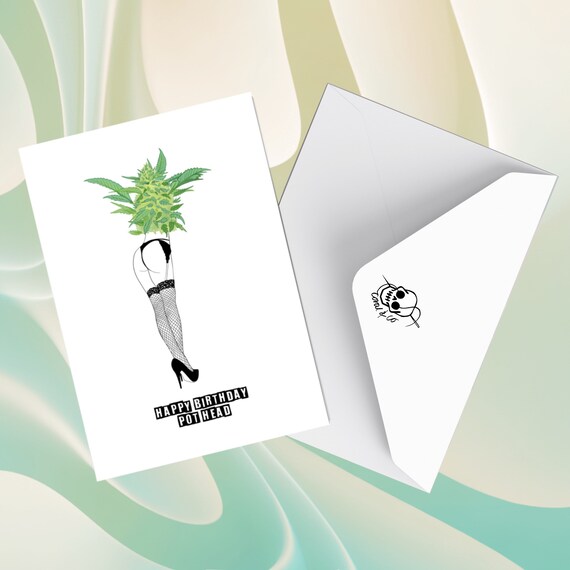 Happy Birthday Pot Head Handmade Card Stoner/smoker/weed - Etsy