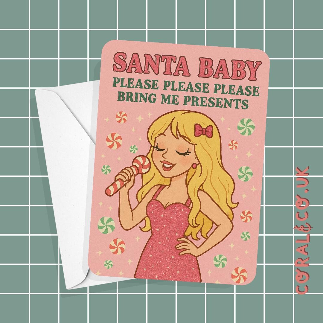 Sabrina Carpenter Christmas Card | Please Please Bring Me Presents ...