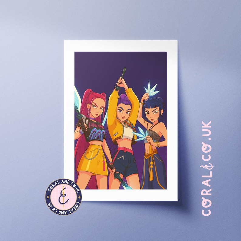 HUNTR/X Huntrix K-pop Demon Hunters - Wall Art Print Poster | Anime ...