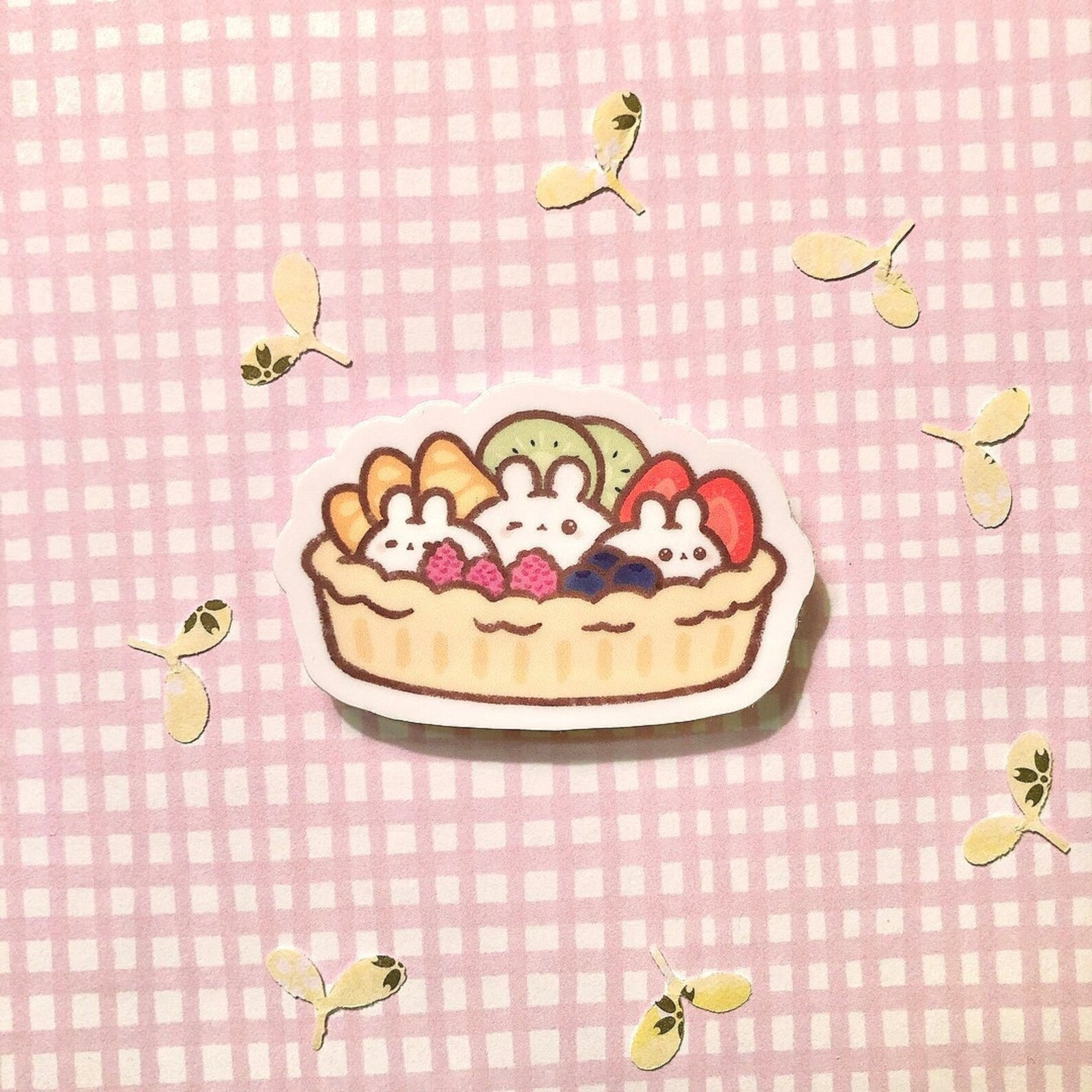Fruit Tart Bunnies Sticker Die Cut - Etsy