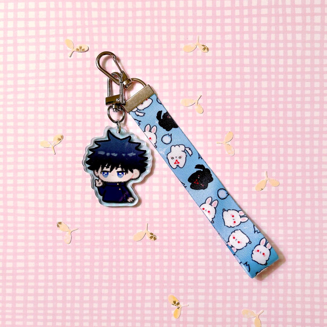 Megumi & Shikigami Acrylic Charm Wrist Lanyard - Etsy