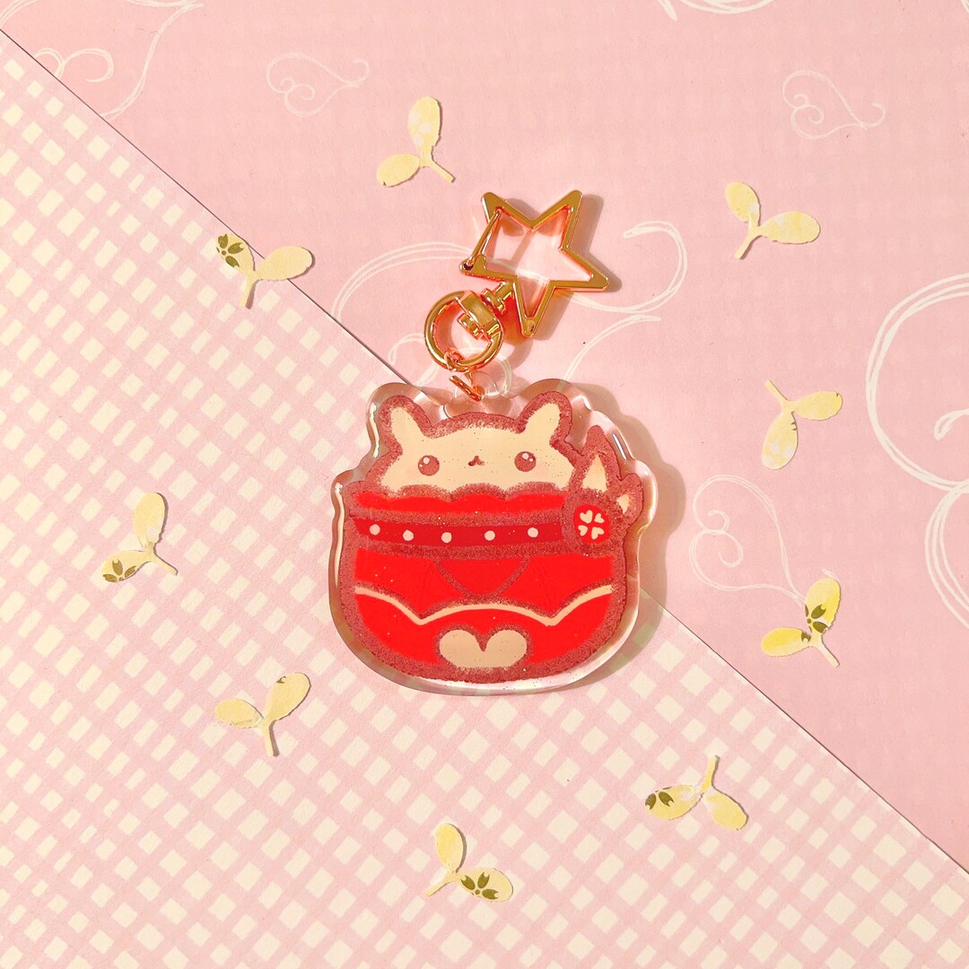 Klee Bomb Genshin Impact Acrylic Charm With Glitter Epoxy Finish double ...