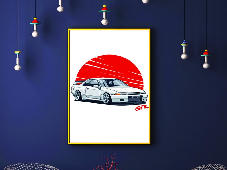 JDM Digital Poster, R32, Gtr R32, Nissan Digital Poster - Etsy