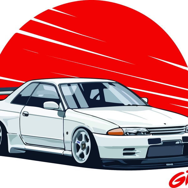 Nissan Skyline R32 Gtr Svg - Etsy
