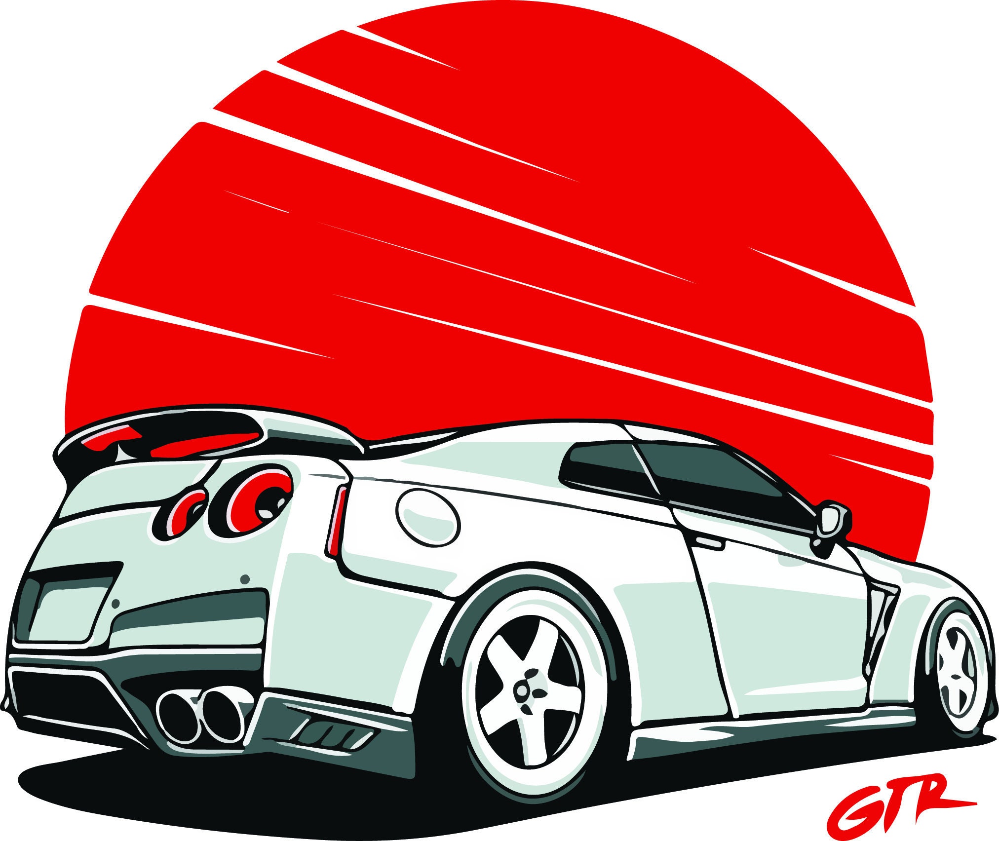 Nissan GTR R35 Poster Digital Poster Size Adjustabe Vector - Etsy