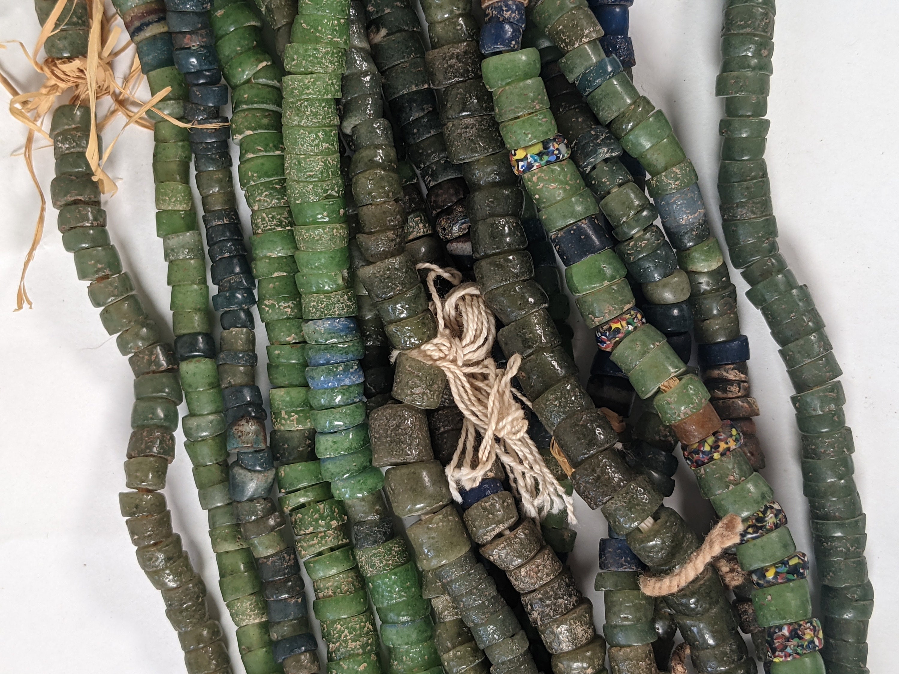Individual Strand of Green Sandcast Beads African Trade Bead - Etsy