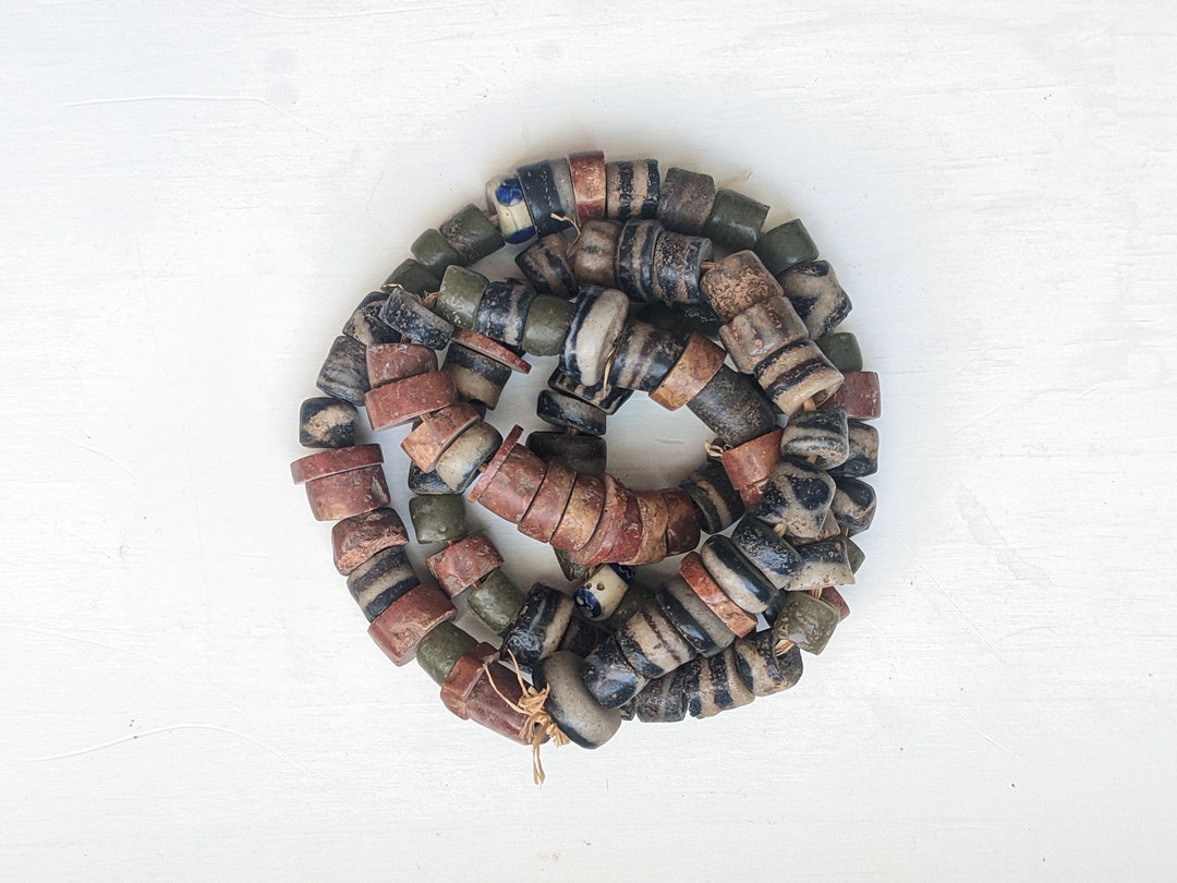 Mixed African Beads Bauxite/ore Nigerian Powder Glass - Etsy
