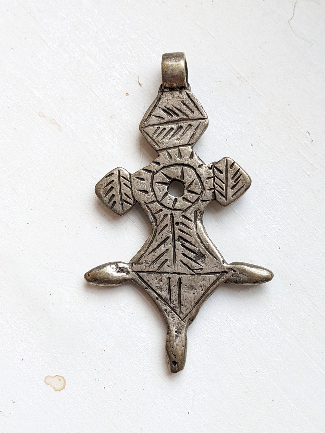 Vintage Moroccan Silver Taureg Cross Pendant - Etsy
