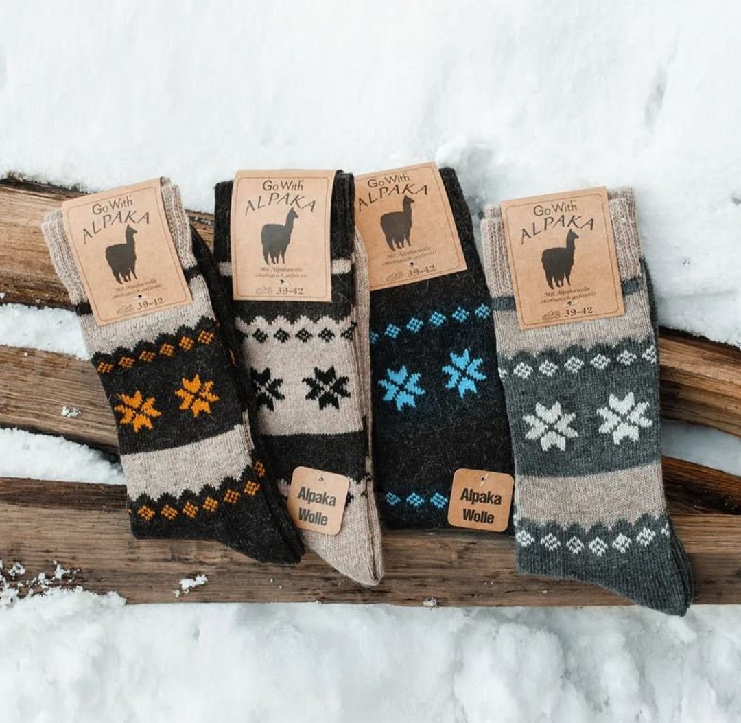 Alpaca Socks for Men and Women Wool Socks Christmas Gift - Etsy