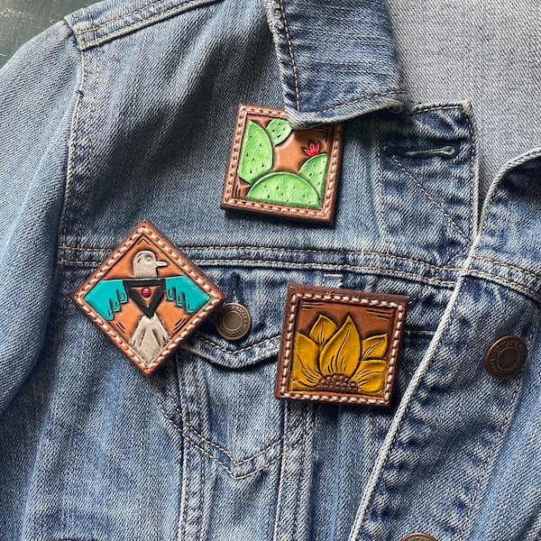 Leather Jacket Pins - Etsy